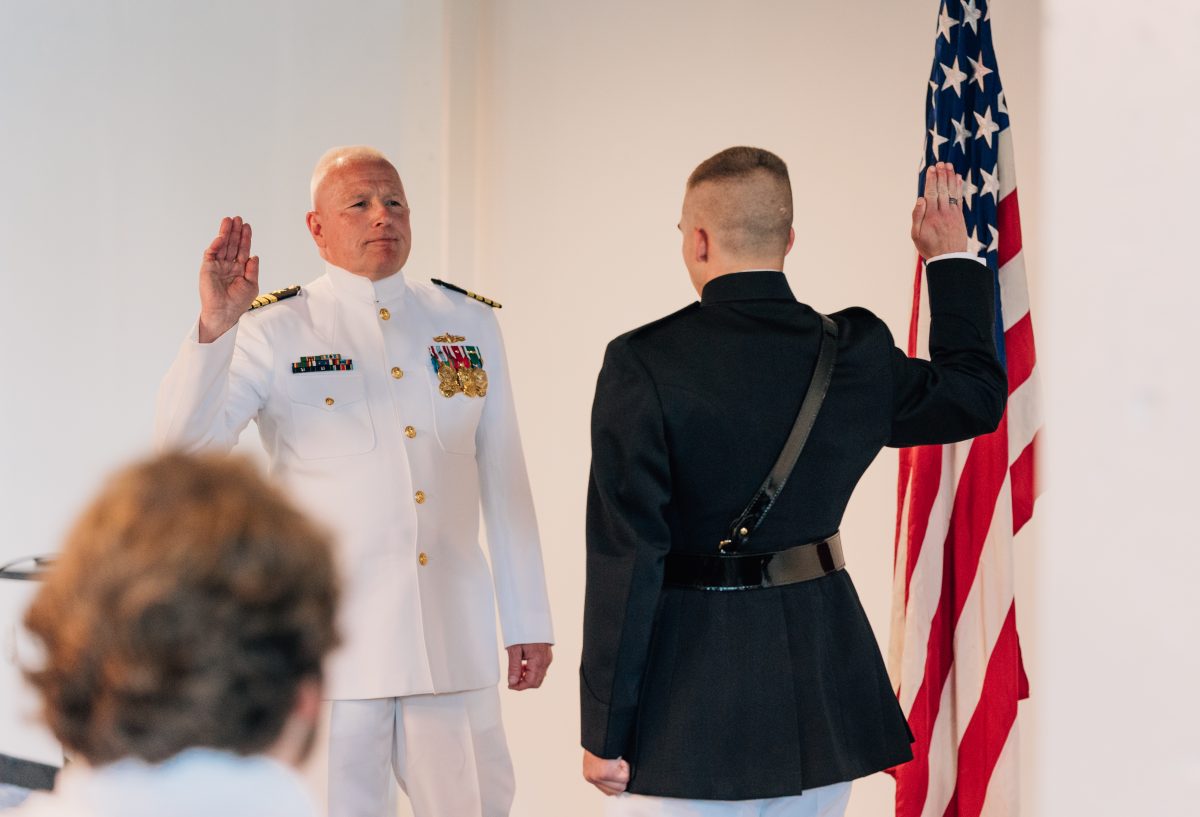 Isaac Ball '22 commissioned into U.S. Marine Corps - Hanover College
