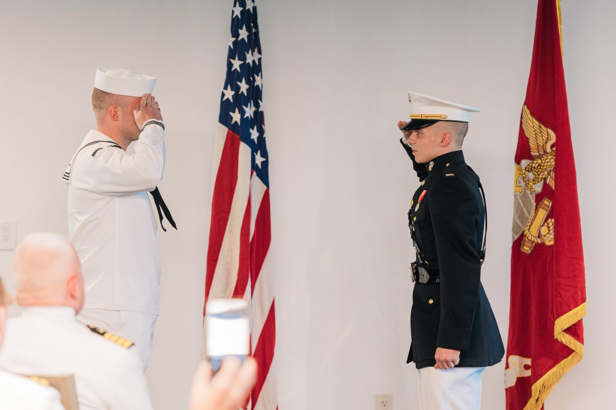 Isaac Ball '22 commissioned into U.S. Marine Corps - Hanover College